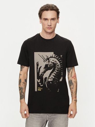 HUGO BOSS T-Shirt Te_Sea_Horse 50515626 Schwarz Regular Fit