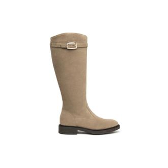 Nero Giardini Wildlederstiefel mit goldener Schnalle - - Shoes - Damen - Beige - 38 EU