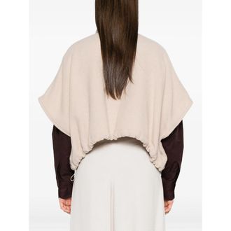 Herno Quilted Cashmere-Wool Cape - Beige