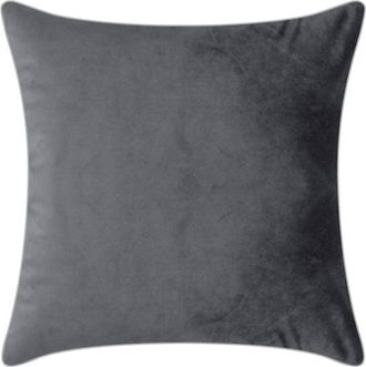 Pad Elegance - Samt Kissen, Zierkissen, Kissenh&uuml;lle - 50 x 50 cm - Farbe: Grau - ohne F&uuml;llung