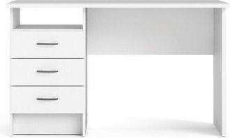 ebuy24 Fula Schreibtisch 3 Schubladen weiss