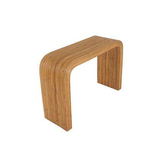 Sweeek Console en rotin Naturel. 110cm. Bords arrondis. L 110 x P 35 x H 75cm