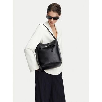Calvin Klein Handtasche Calvin Klein Buckle Medium Bucket LV04F3551G Schwarz