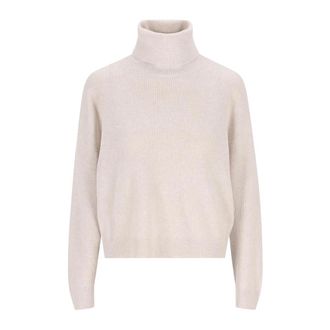 Brunello Cucinelli Gerippter Rollkragenpullover - - Knitwear - Damen - Beige - L