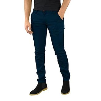 Generic Pantalon chino pour homme - Coupe ajust&eacute;e - &Eacute;lastique - Pantalon de travail serr&eacute; - Avec poches lat&eacute;rales - Pantalon softshell - Couleur unie - Pantal