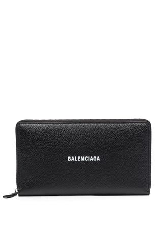 Balenciaga Portemonnaie mit Logo-Print - Schwarz