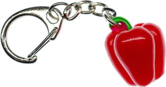 Miniblings Paprika Schl&uuml;sselanh&auml;nger Gem&uuml;se Kochen Essen Rot - Handmade Modeschmuck I I Anh&auml;nger Schl&uuml;sselring Schl&uuml;sselband Keyring