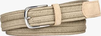 Profuomo Fischgr&auml;t-Flechtg&uuml;rtel mit Baumwolle und Velourslederakzenten in