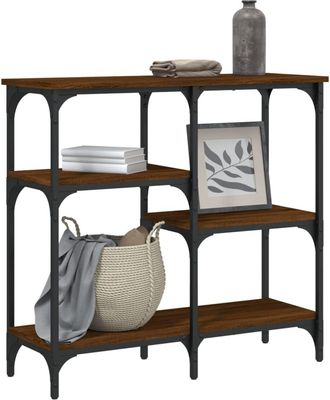 Generic Konsolentisch, Beistelltisch mit viel Stauraum, Wohnzimmertisch Tisch mit verstellbaren Beinen, Ablagetisch, Flurtisch, Holzwerkstoff(Grau Sonoma 160x