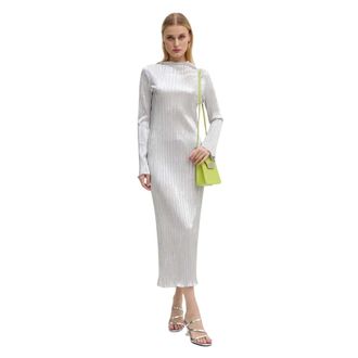 Never Fully Dressed Robe Sophia Pliss&eacute;e - Femme - Robes - Gris - Taille: 36 FR