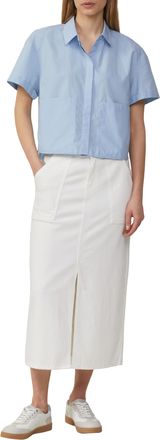 s.Oliver Verkürzte Hemdbluse im Relaxed Fit mit aufgesetzten Taschen