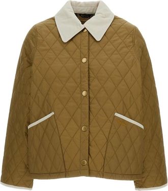 Barbour Femme, Vestes, Brun, Taille: 40 FR Icons Cropped Liddesdale Quilted Jacket