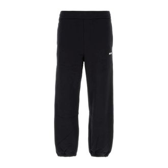 Msgm Msgm - Cotton Joggers - Homme - Pantalons - Noir - Taille: S