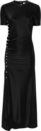 Paco Rabanne Femme, Robes, Noir, Taille: 38 FR Longue Robe Drap&eacute;e en Jersey