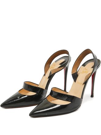 Christian Louboutin escarpins en cuir à talon - Noir