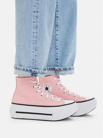 Converse Sneakers aus Stoff Chuck Taylor All Star Lift Double Stack A15012C Rosa