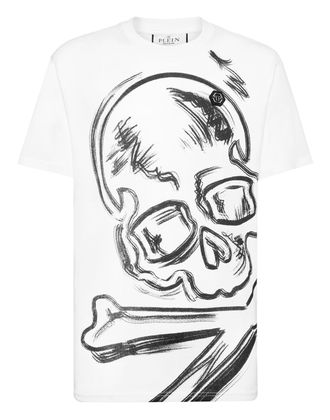Philipp Plein Jersey T-Shirt Round Neck Ss Skull&Bones