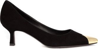 Roberto Festa Milano Femme, Chaussures, Noir, Taille: 40 EU Escarpins en daim noir avec embout doré