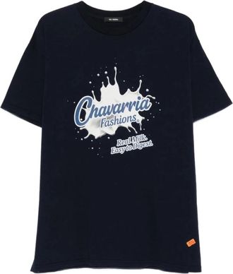 Willy Chavarria Homme, Tops, Bleu, Taille: XL T-shirt graphique