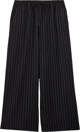 Yohji Yamamoto Homme, Pantalons, Noir, Taille: M Sport Uniform Pinstripe Track Pants