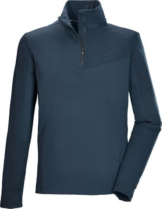 Killtec Herren Funktionsshirt/Fleeceshirt mit Stehkragen und Rei&szlig;verschluss KSW 58 MN FLX SHRT, dunkelblau, XL, 43460-000