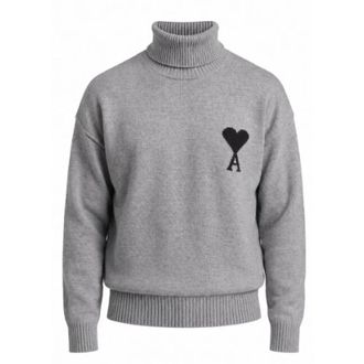Ami Pull &agrave; col roul&eacute; De Coeur - Femme - Pulls - Gris - Taille: 42 FR
