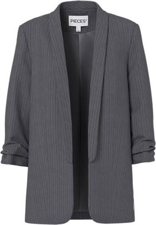 Pieces Pcbosella Blazer 3/4 Pinstripe Noos BC, Gris foncé, XL
