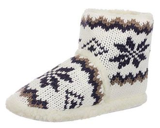 Brandsseller Chaussons en tricot doubl&eacute;s pour homme, Blanc., 43/44 EU