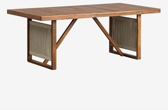 Sklum Sklum - Rechteckiger Gartentisch 200x100 cm aus Akazienholz Nayely Akazie Braun