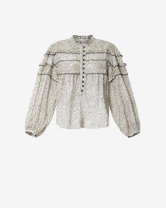 Isabel Marant Top Doane - Femme - &Eacute;cru Et Noir - Taille34 - Marant &Eacute;toile