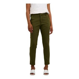 Kaffe Pantalon Chino Slim Fit en Grape Leaf - Femme - Pantalons - Vert - Taille: 48 FR