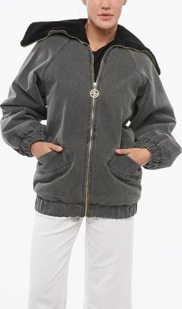 Patou Oversize-Jeansjacke mit Shearling Patou