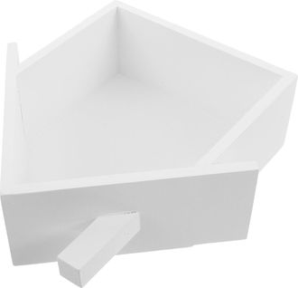 BESPORTBLE Hausf&ouml;rmiges Wandregal aus Massivholz 24x7,8cm Rustikales Landhaus Wandregal f&uuml;r Kinderzimmer Wohnzimmer und K&uuml;che Schwebendes Aufbewahrungsregal im B