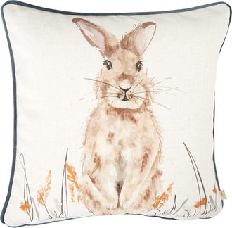 Evans Lichfield Oakwood Kissenbezug mit Hasenmotiv, Baumwolle, Mehrfarbig, 43 x 43 cm (Pack of 1)