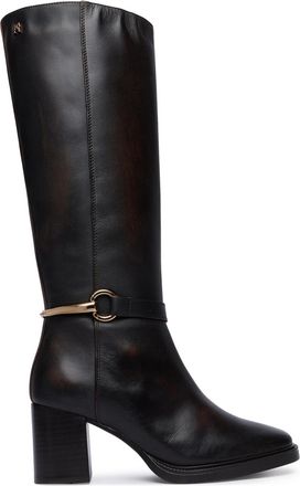 Tommy Hilfiger Stiefel Tommy Hilfiger Th Stud Heel Riding Knee Boot FW0FW09551 Dunkelbraun