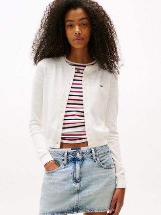 Tommy Jeans Strickjacke TJW ESSENTIAL CREW NECK CARDIGAN
