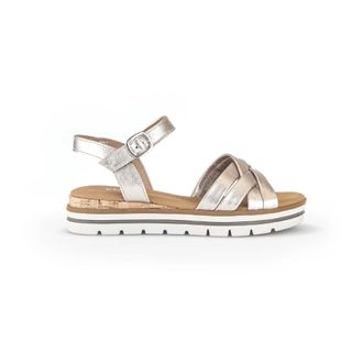 Gabor Goldene Leder Komfort Sandalen - - Shoes - Damen - Gelb - 35 EU