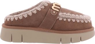 Mou Slipper & Pantoletten - Dames Bounce Clog Logo Pink Brown - Gr. 36 (EU) - in Gold - für Damen