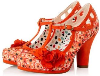 Ruby Shoo Valerie Chaussures &agrave; barre en T avec plateforme Orange, Orange, 38 EU