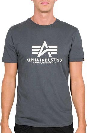 Alpha Industries Alpha Industries Herren Basic T-Shirt,Grau (Greyblack 136), X-Large