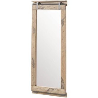 Massivmoebel24 Spiegel Mango 59x6x145 whitewash lackiert railway 3010