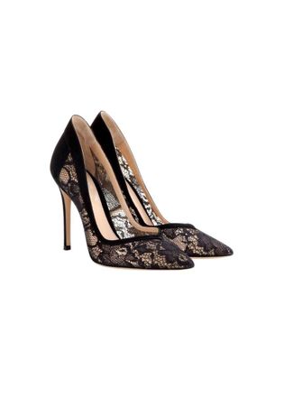Gianvito Rossi black lace heeled pumps Size 39