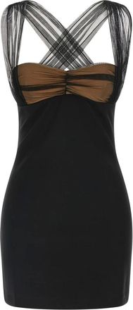 Nensi Dojaka Nensi Dojaka, Femme, Robes, Noir, Taille: 34 FR Mini &agrave; bonnets rembourr&eacute;s drap&eacute;s