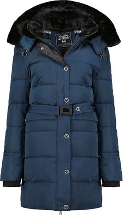 Canadian Peak Bettineak Lady - Parka Longue Epaisse Chaude Femme Automne Hiver - Manteau Fin Capuche Fausse Fourure - Blouson Coupe Vent - Doudoune Elegante Femmes 