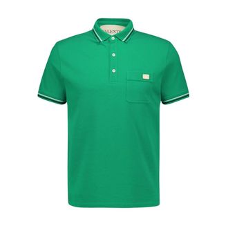 Valentino Garavani VLogo Baumwoll-Piqu&eacute;-Polo - - Tops - Herren - Gr&uuml;n - L