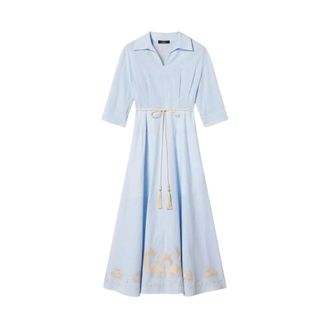 Twinset Damen, Kleider, Blau, LGr&ouml;&szlig;e