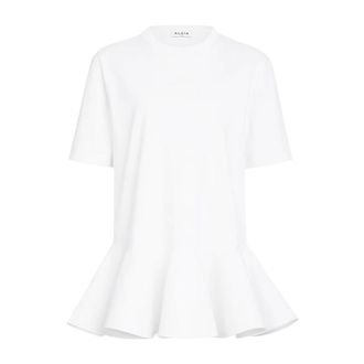 Alaia Femme, Tops, Blanc, Taille: 40 FR T-shirt p&eacute;plum