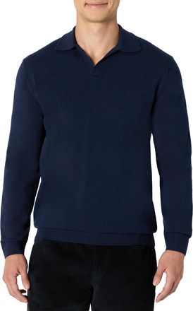 Amazon Essentials Herren Langarm-Polopullover aus Strick, Regular Fit, Marineblau, XXL