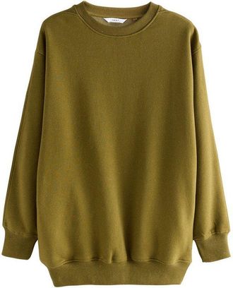 Next Longsweatshirt Angerautes Relaxed Fit Oversized-Sweatshirt (1-tlg)