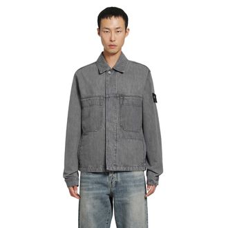 Stone Island 4100006 Denim Coach Jacket